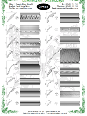 Gypsum/Cement Mouldings – Ornamental Mouldings